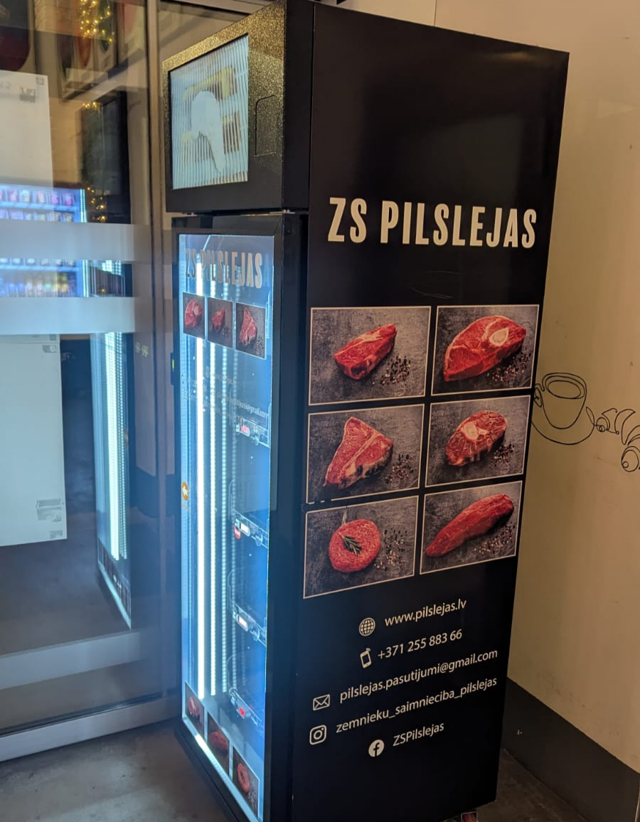 Latvia Supermarkets Sell Farm Meat via Smart Fridge
