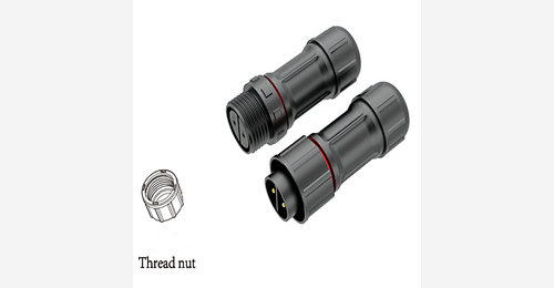 M12 butt type male and female cable connectors