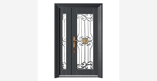 Commercial Custom Zinc Metal Exterior Doors with Glass