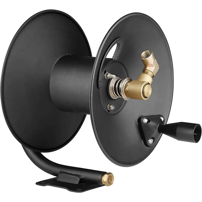 30m 60m Pressure Washer Rubber WIre Hose Manual Hose Reel With Sewer ...