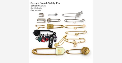 Custom Safety Pin Brooch|Jialin Hardware Jewelry