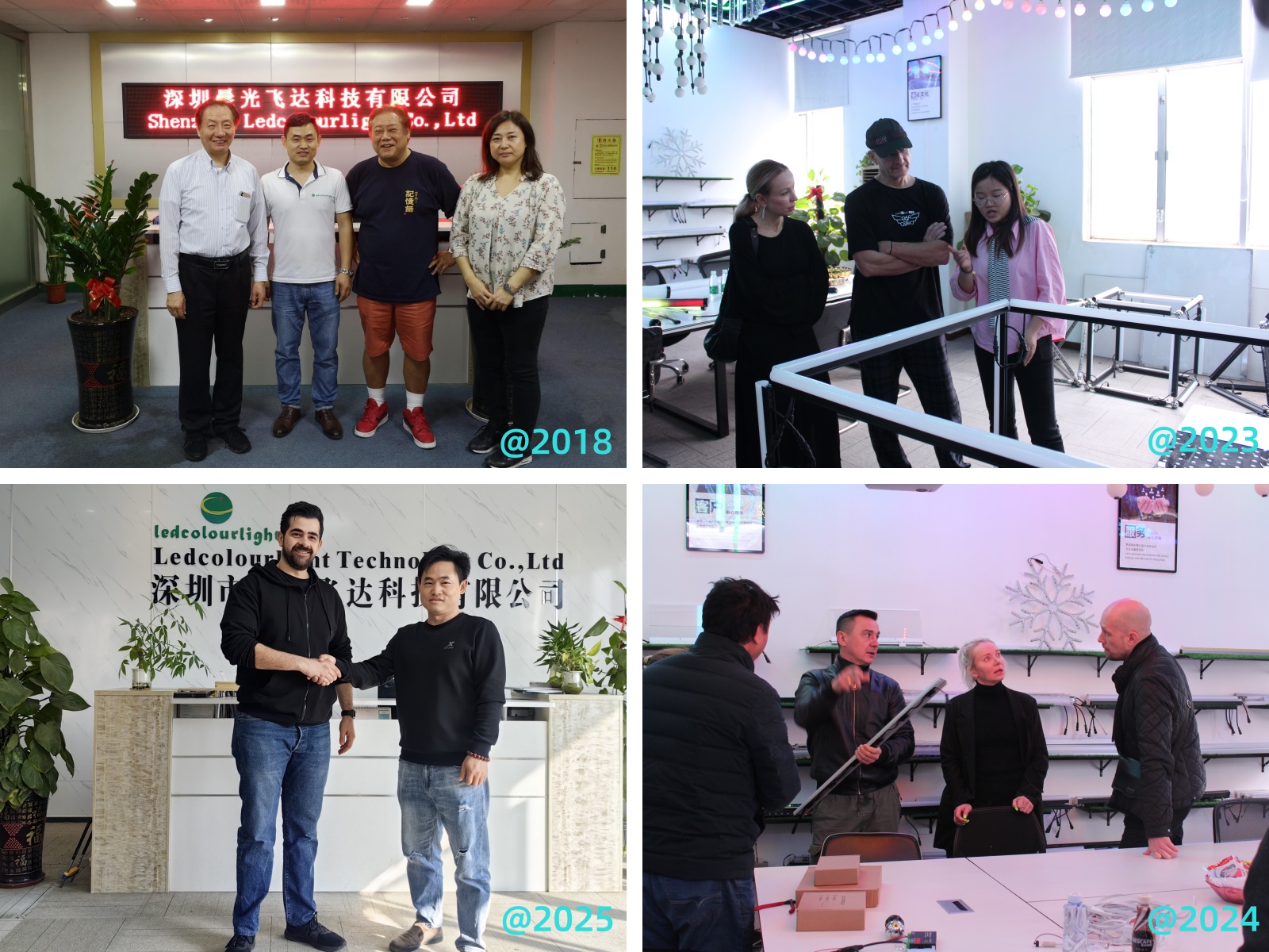 Customer Factory Visting Over Years - Shenzhen Ledcolourlight