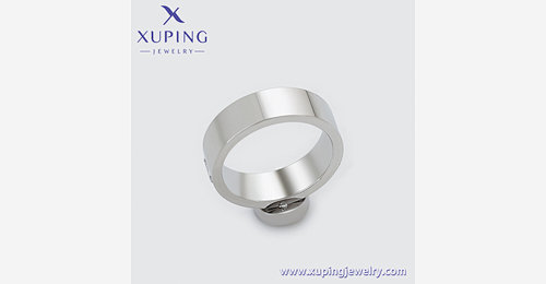 Single Custom Stainless Steel One Stone Diamond Ring - Xuping