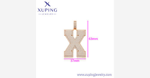 18k Gold Necklace With Letter Pendant Foreign Jewellery Brands - Xuping