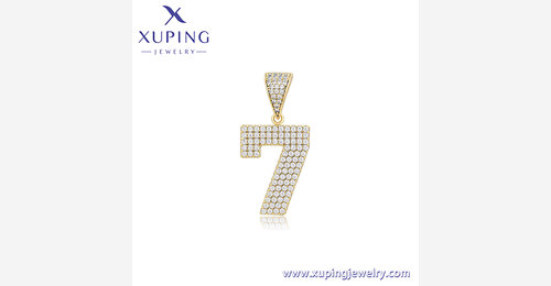 Custom Diamond Gold Number 7 Pendant For Sale - Xuping