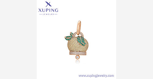 18k Gold Color Citrus Fruit Cubic Zirconia Charm Pendant - Xuping Jewelry