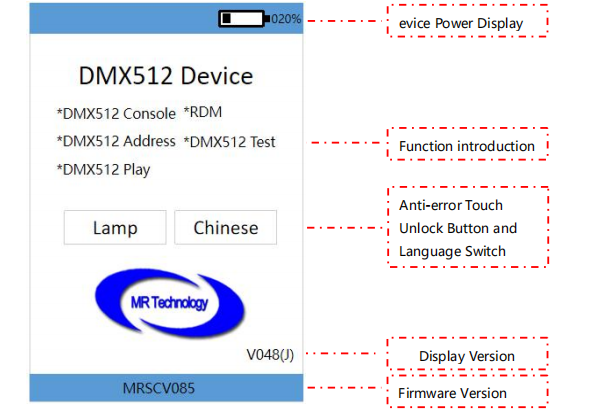 MR-WT35 Touch DMX Addresser Likelight