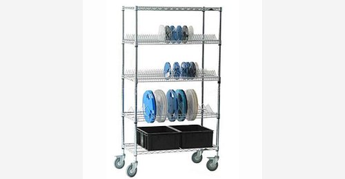 smd reel storage shelve cart mesh trolley ESD Reel Cart