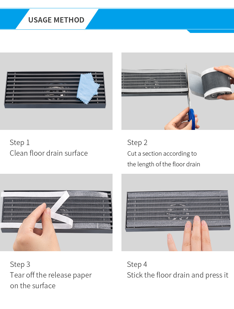 Hair catchers mesh stickers floor drain stickers roll