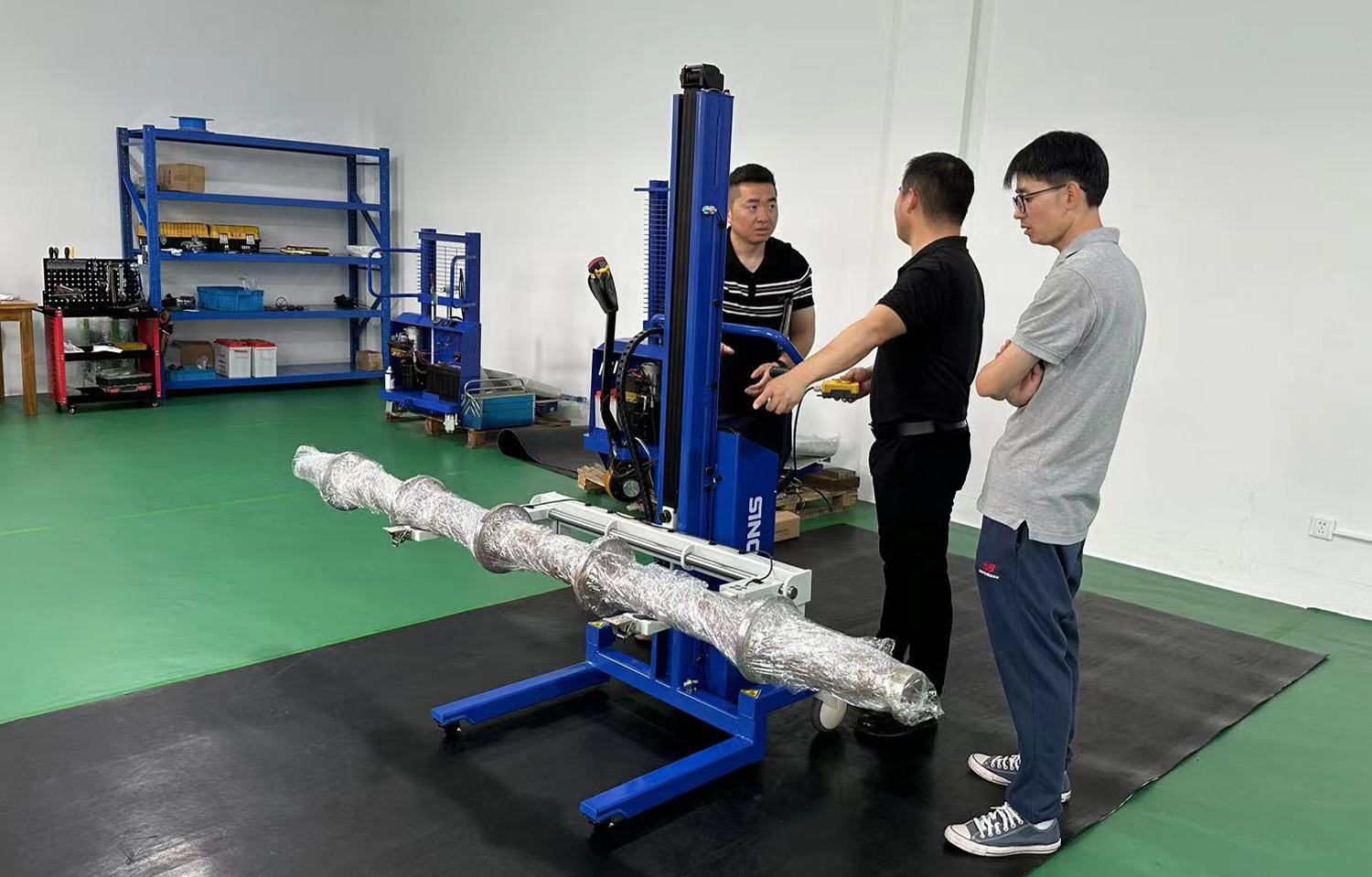 Install Non-Standard Electric Reel Stacker for Customers - Shanghai ...