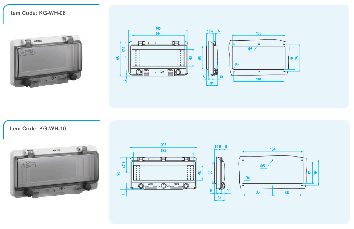 KG-WH Transparent Protective Window Hood for Meter Box | CANGO
