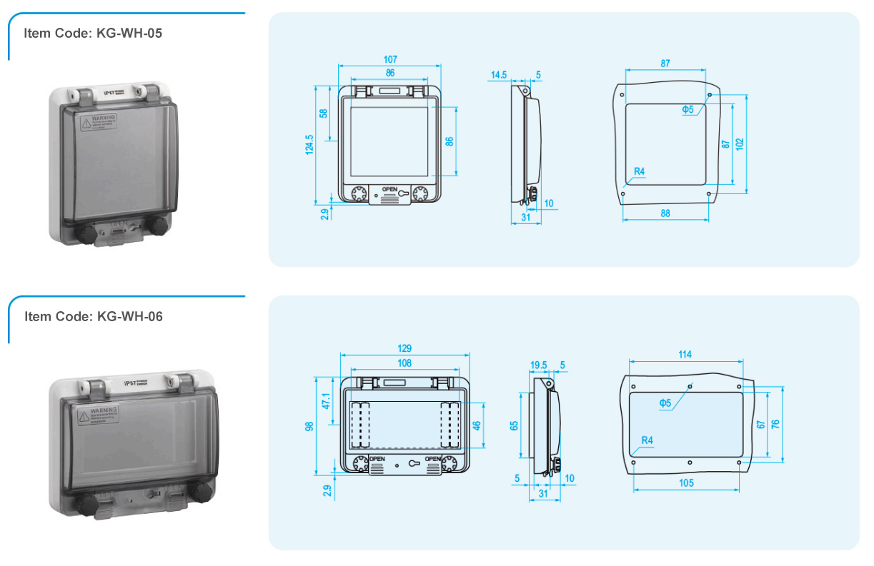 KG-WH Transparent Protective Window Hood for Meter Box | CANGO