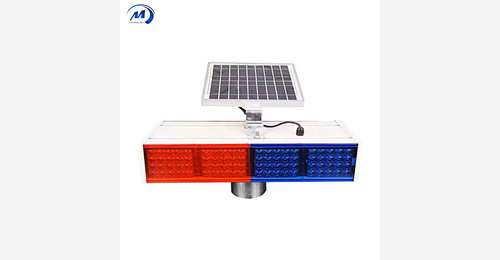 Red Blue LED Solar Flashing Light, Construction Warning Strobe Light ...