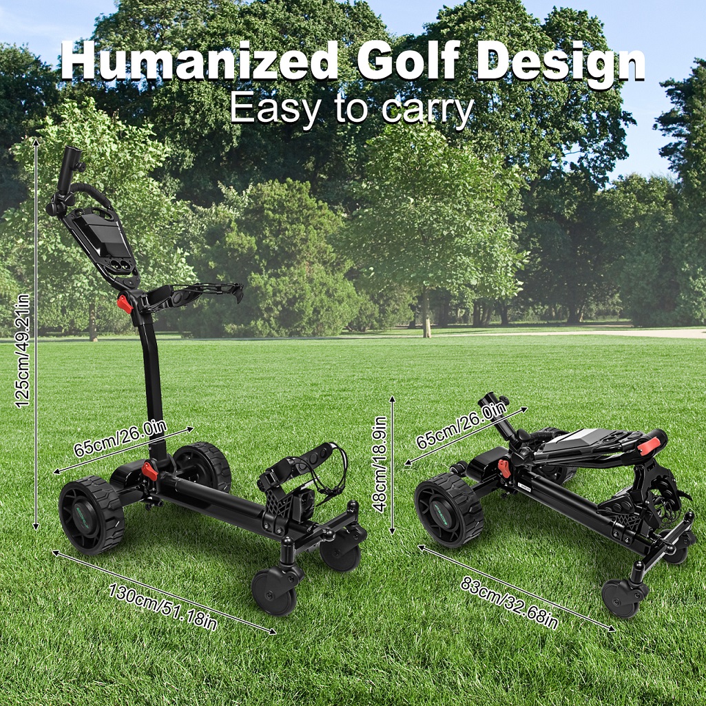 Motorized Golf Push Cart with Remote Control | Auto-Follow