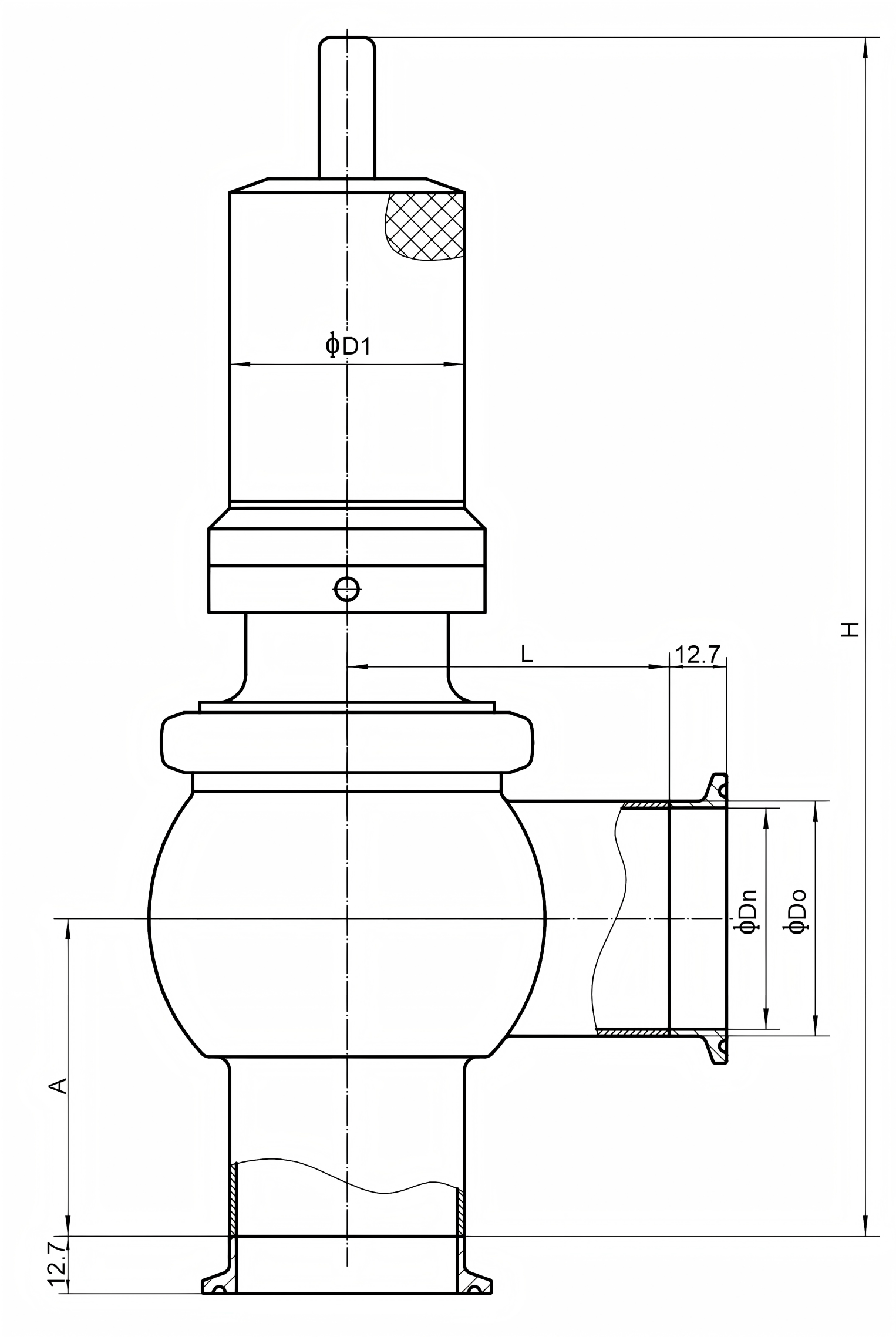 3A Safety overflow valve | 316L Stainless Steel | Sangyie Technology