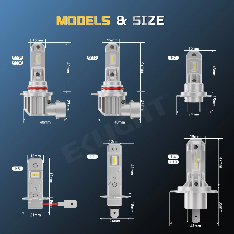High Power Best H7 Led Light Bulbs Brightest H7 Led Bulb