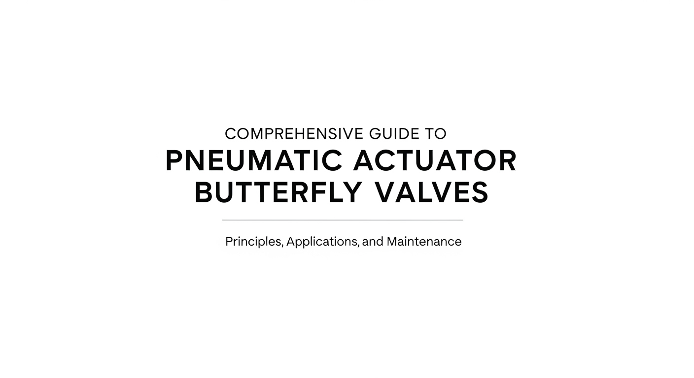 Comprehensive Guide to Pneumatic Actuator Butterfly Valves - Valen Tech