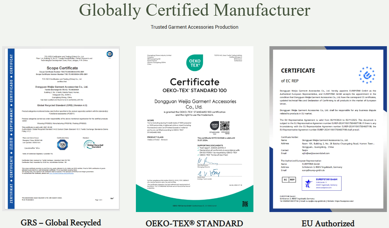 Eco-friendly Printed woven Labels for Clothing Brands