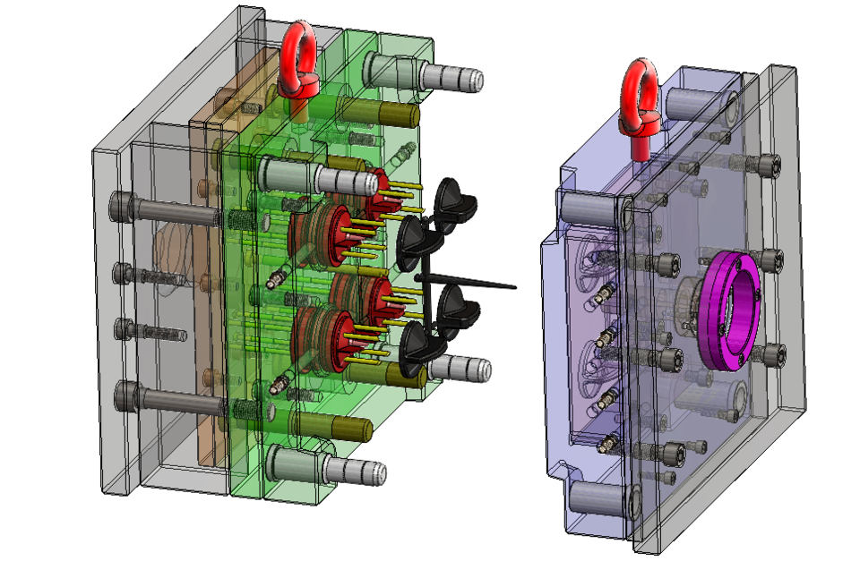 Injection molding mold parts | two-shot-molding.com