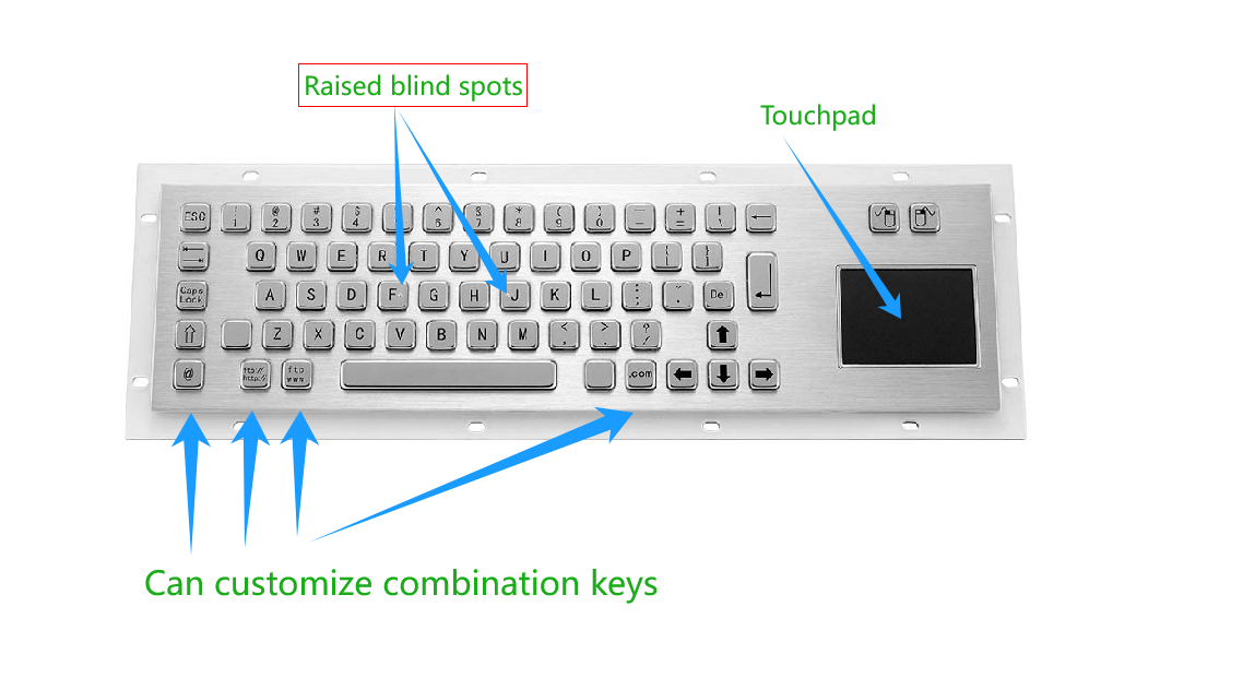 SHENZHEN KEYU metal desktop keyboard with touchpad