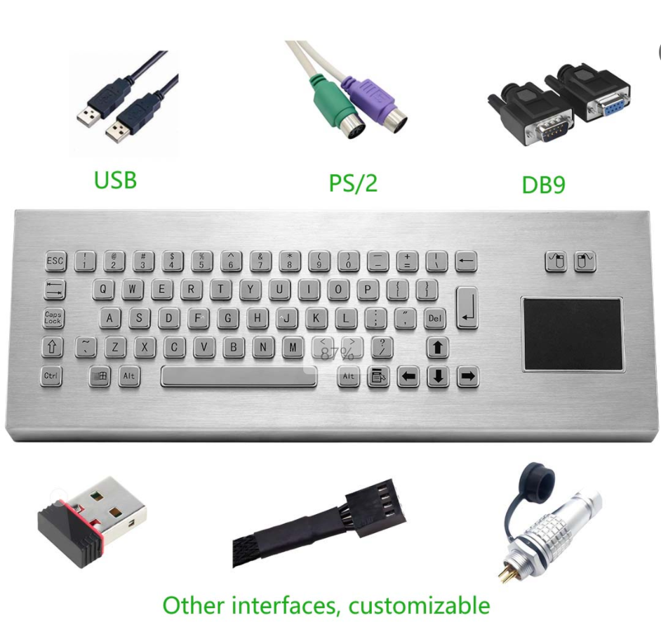 SHENZHEN KEYU metal desktop keyboard with touchpad