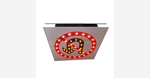 Aluminum Economy Solar Powered Flashing LED U-turn Road safety Sign of ...