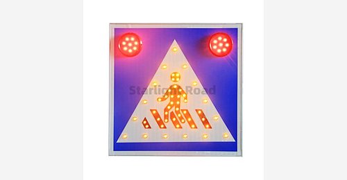 Aluminum Economy Solar Powered Flashing LED Pedestrian crossing Road ...