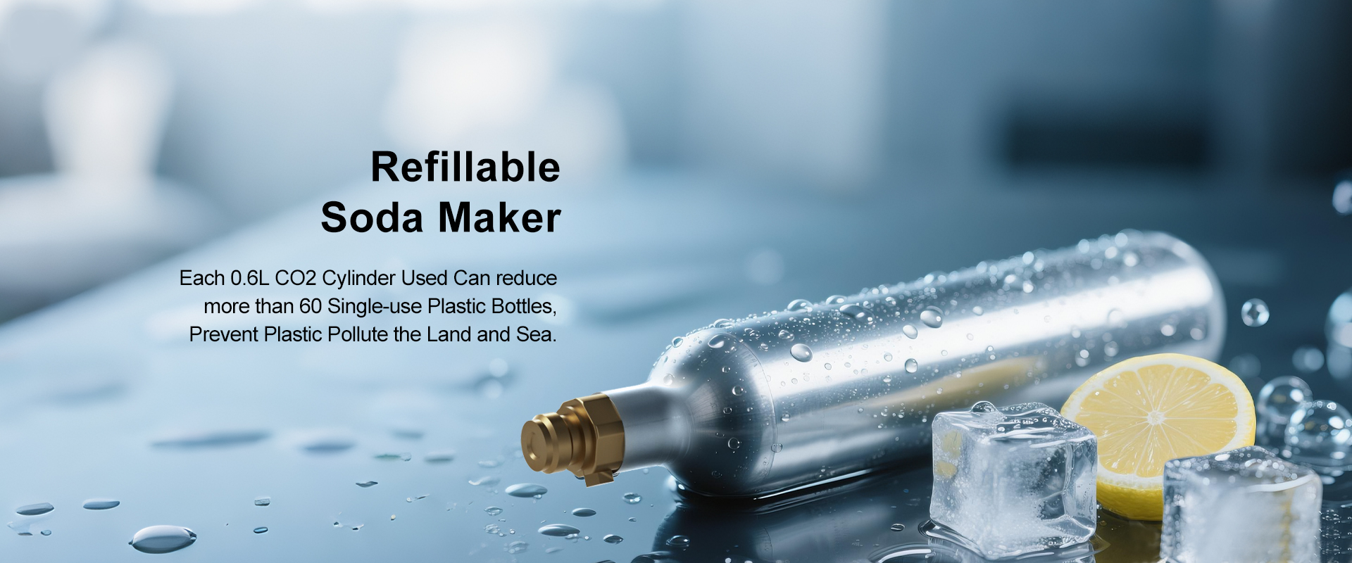 0.6L Co2 Gas Cylinder For Soda Maker & Sparkling Water