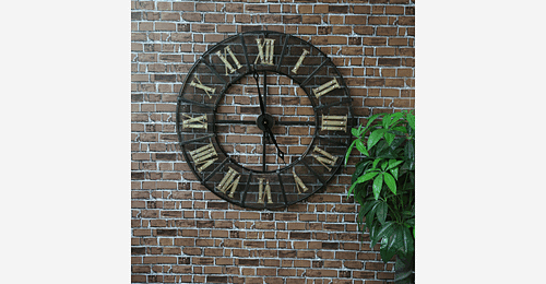 Urban Mesh Grid Iron Oversized Wall Clock | Powerlon