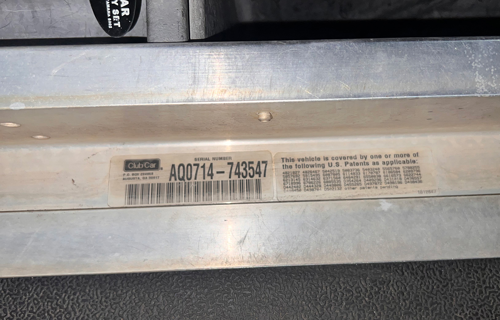 Club Car Serial Number Lookup | Year Model Guide | Drive-up