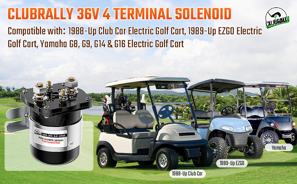 Universal 36V 4 Terminal Golf Cart Solenoid | Drive-up