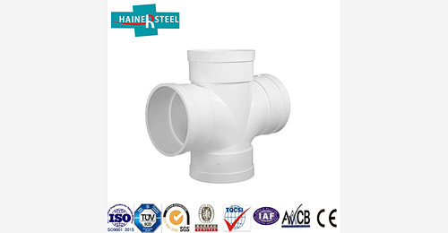 PVC 3" Cross Tee DWV Pipes & Fittings ASTM D2665 | HAINER