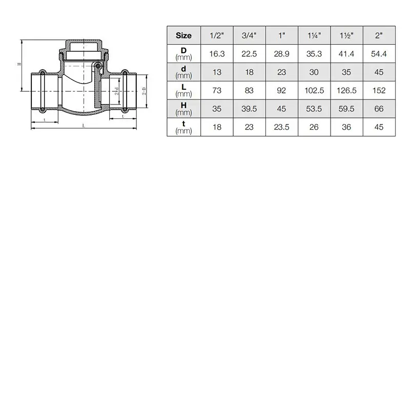 Swing Check Valve Press Ends from China Manufacturer - ZHEJIANG FDH ...