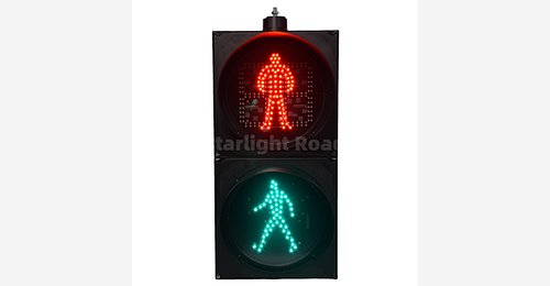 2 Section Clear Lens Pedestrian LED Traffic Signal Light Head of ...